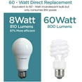Viribright 60-Watt Equivalent LED Light Bulbs, E26 Base, 6500K Daylight ...