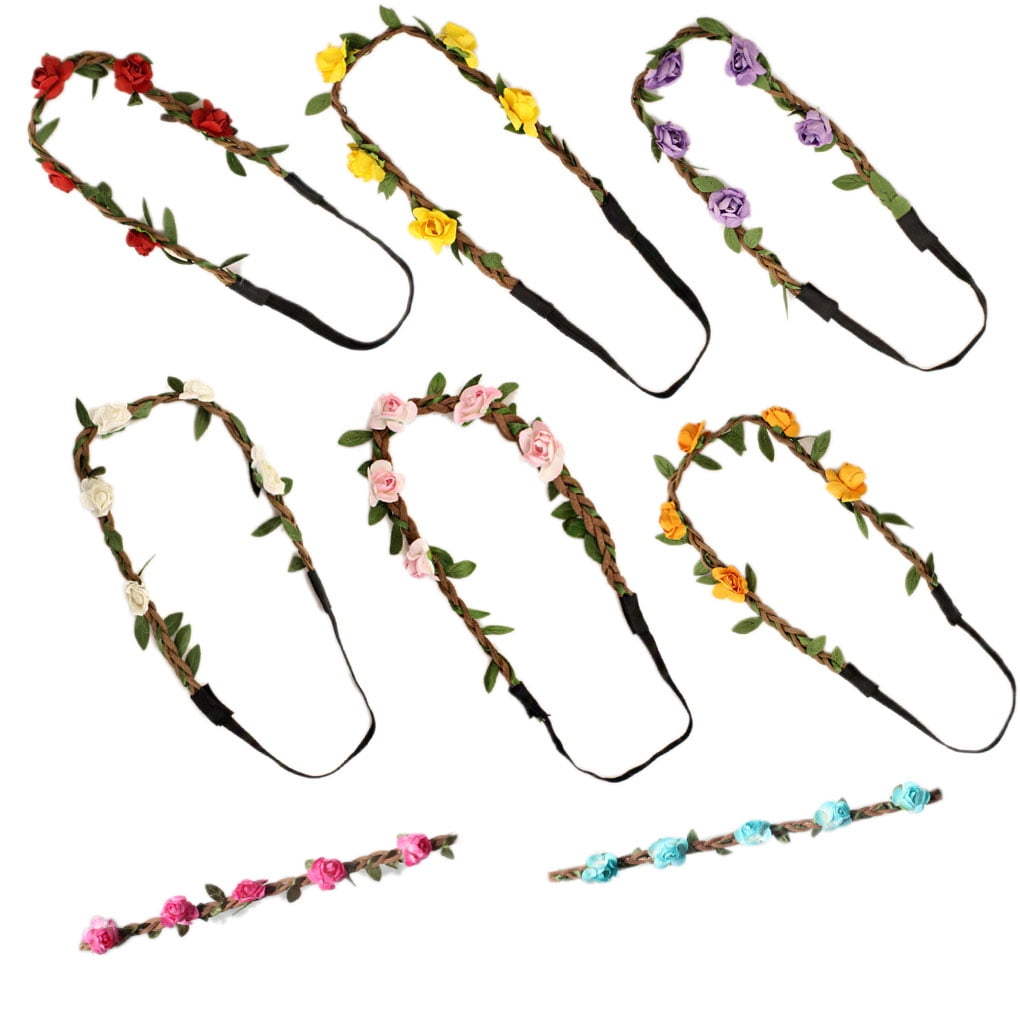 Click here for Pitrice Women Girls Flowers Headband Woven Leaf Ad... prices