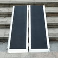 Foldable Mobility 4ft Aluminum Wheelchair Ramp with Non-Skid Metal ...
