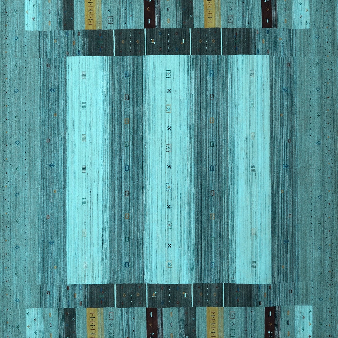Ahgly Company Indoor Square Abstract Light Blue Contemporary Area Rugs ...