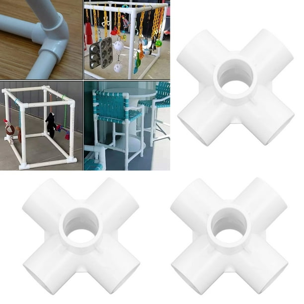 PVC Pipe Corner Fittings,10PCS 6 Way Pipe PVC Pipe Connector Way Pipe ...