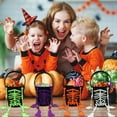 LSLJS Halloween Candy Bag,4Pcs Trick or Treat Bucket,Skeleton Design ...