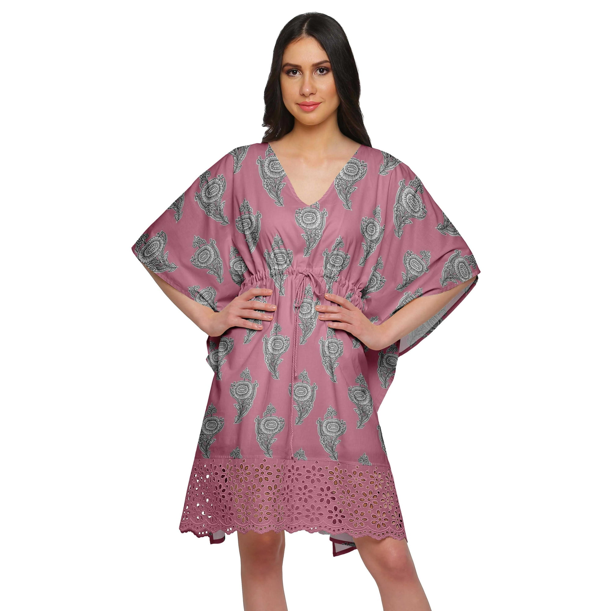 Click here for Moomaya Short Caftan Cover Up Dress Printed Women... prices