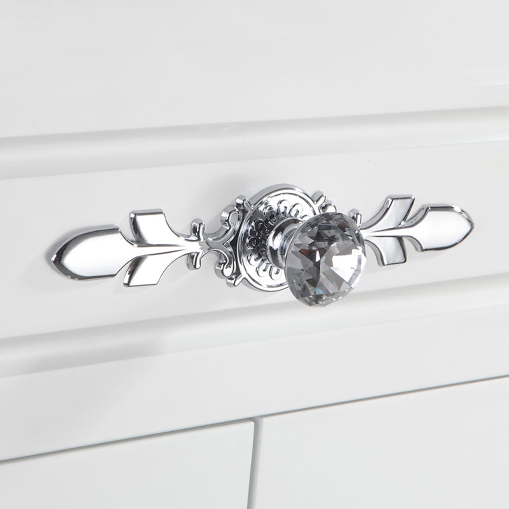 AoHao Crystal Knobs Drawer Round Pull Handle Cupboard Cabinet Wardrobe ...