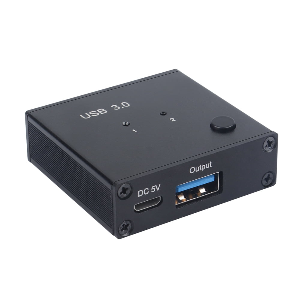 Worallymy Portable USB 3.0 Switcher Fast Speed Switch Box Mouse Printer ...