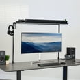 VIVO Black Clamp-on Overhead 42" Desk Shelf, Raised Accessory Platform ...