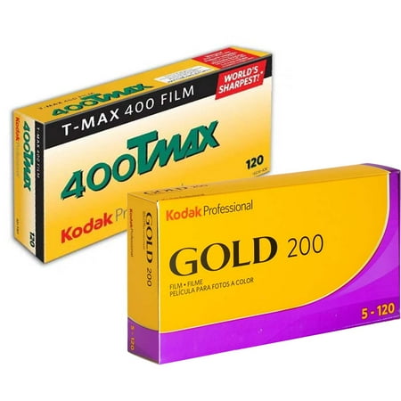 Kodak Professional Gold 200 Color Negative Film (120 Roll Film, 5-Pack ...
