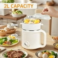 Hot Pot with Steamer: 2.0L Ramen Cooker, Multifunctional Stainless Pot ...
