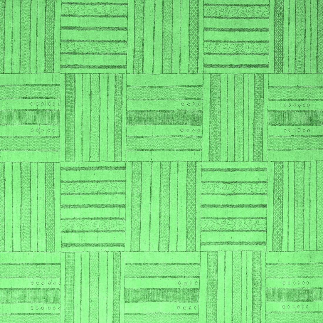 Ahgly Company Indoor Square Checkered Emerald Green Modern Area Rugs, 6 ...