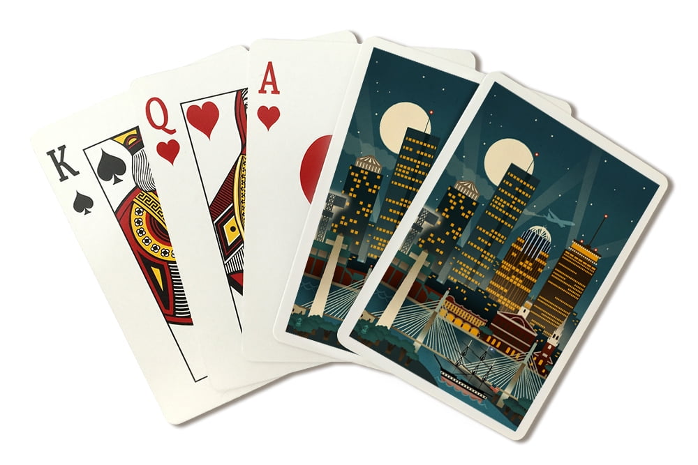 Boston, Massachusetts, Retro Skyline (no text), Lantern Press, Premium ...