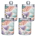 2PCS Clear Storage Jars Cotton Swabs Cans Translucent Plasticental ...