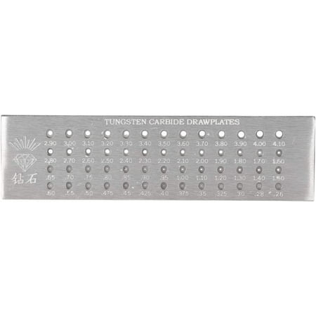 8" Wire Draw Plate With 52 Round Holes, 0.26-4.10mm Tungsten Carbide W ...