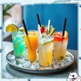 100 Pcs Plastic Straws Disposable Drinking Straw Bulk for Cocktail ...