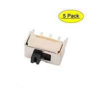 5pcs 2 Position Straight 6P DPDT Micro Slide Switch Latching Toggle Switch - Walmart.com