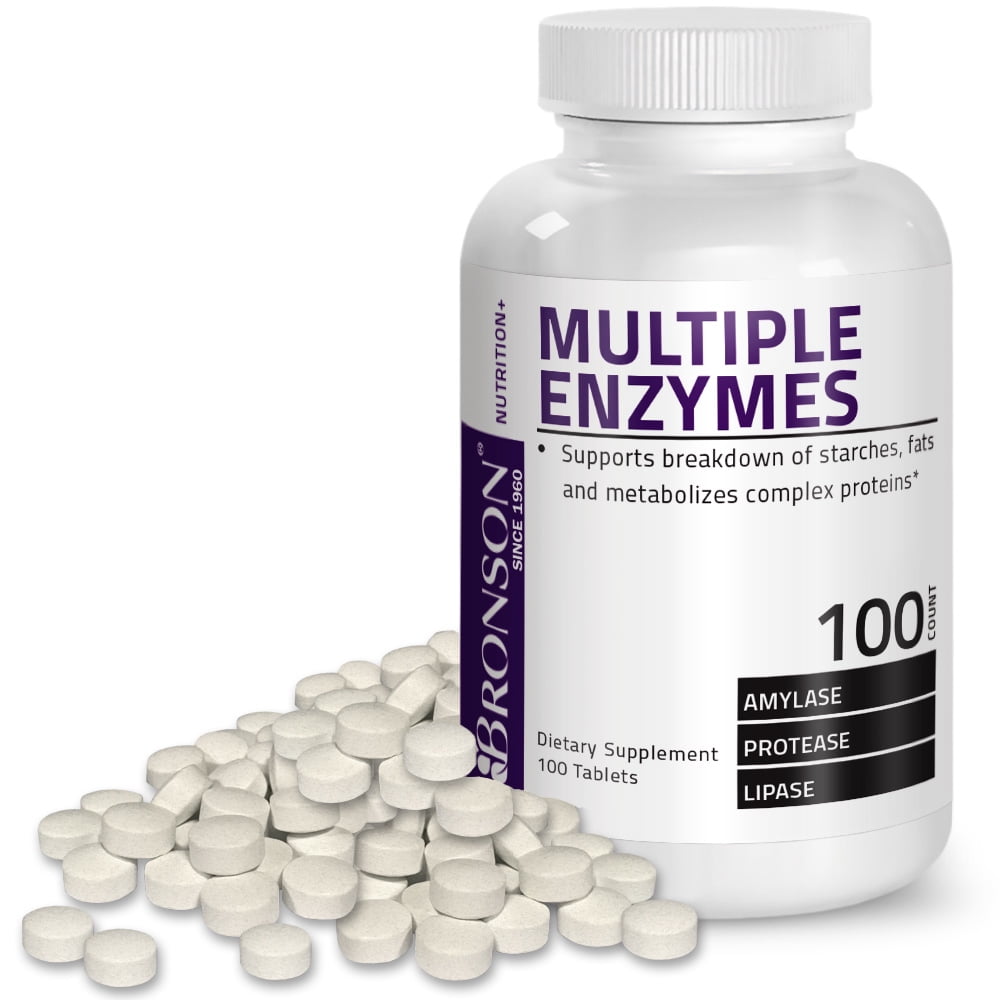 Bronson Multiple Enzymes, 100 Tablets - Walmart.com