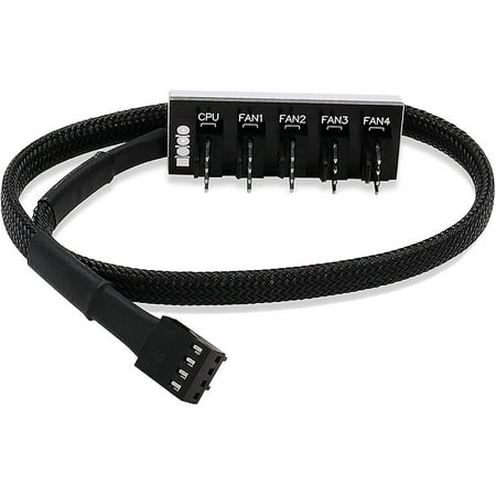 4-pin Pwm Fan Power Supply Cable 1 To 5 Splitter 5 Way Hub Pc Case ...