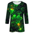 Ayolanni St. Patricks Day Womens Tops Short Sleeve Green Loose Back to ...
