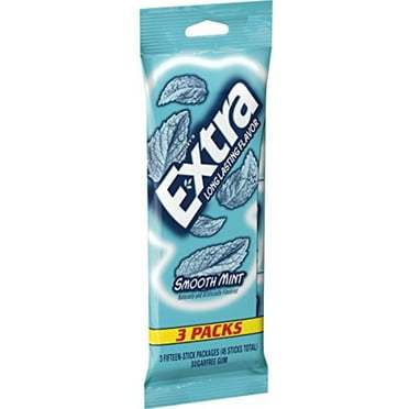 Extra Smooth Mint Sugarfree Gum 15 Count (Pack of 10) - Walmart.com