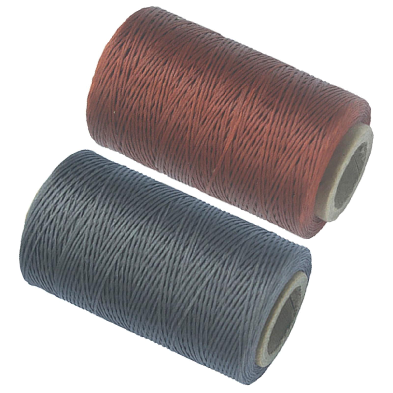 2 Rolls 150D 0.8mm Leather Sewing Thread DIY Hand Stitched Repair Cord ...