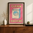 Affixzi Retro Laundry Room Poster, Funny Clean Machine Print, Vintage ...