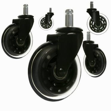 Soontrans Heavy Duty Office Chair Wheels, 5Pack Rubber Caster Wheels ...