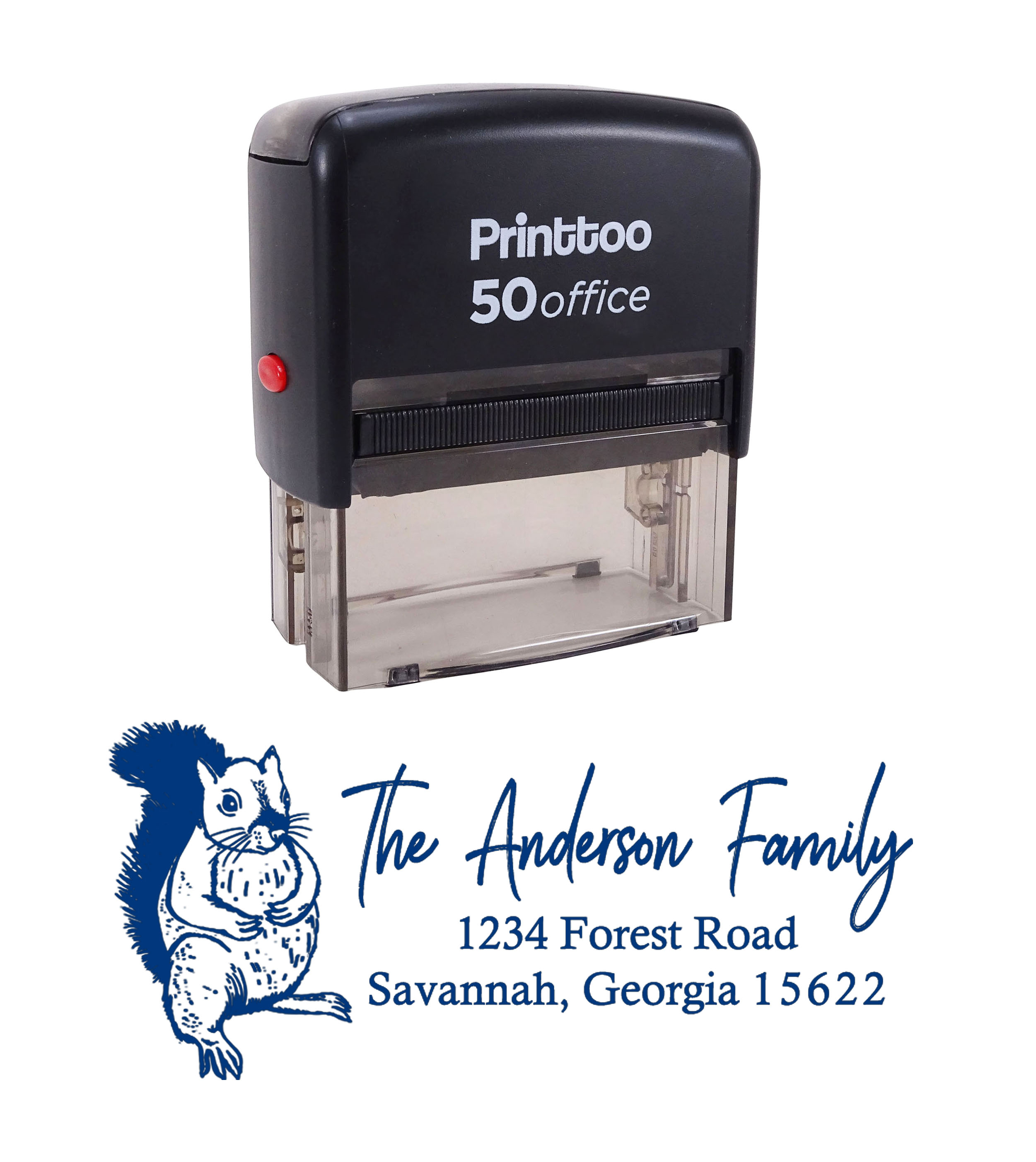 Printtoo Personalized Blue Self Inking Housewarming Address Stamp ...