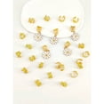 45pcs Gold Tone Alloy Daisy Flower Braid Rings, Y2K Punk Hip Hop Hair ...