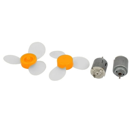 2 Sets Portable Mini Fan 4 Ultra-soft Fan Vane w 140 Motor Yellow ...