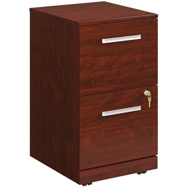2 Drawers Vertical Wood Composite Lockable Filing Cabinet, Cherry - Walmart.com