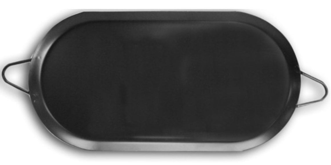 Mexican Style Comal Double Griddle Redondo 17.5"x8.5" Oval Round Carbon ...