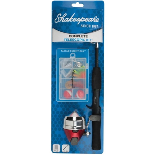 Shakespeare Complete Telescopic Spincast Reel and Fishing Rod Kit ...