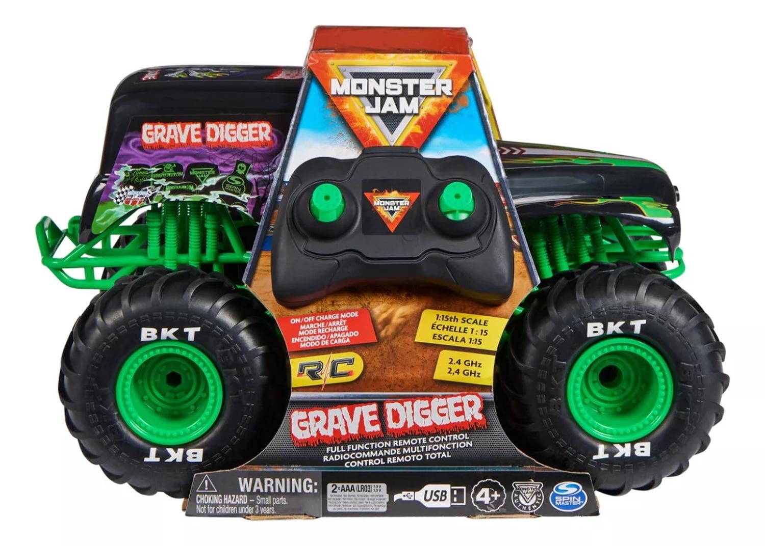 Monster Jam RC Grave Digger Escala 1/15 Spin Master Negro | Bodega Aurrera en línea