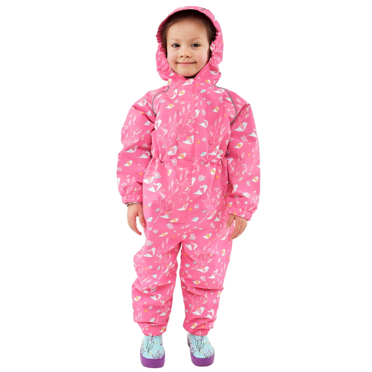 Jan & Jul Kids Girls Cozy-Dry Waterproof Play Suit - (Origami - 6T ...