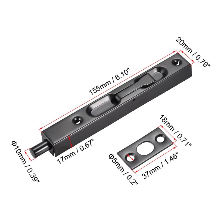 Spring Loaded Bolt Uxcell 4-inch Zinc Alloy Flush Bolt - Spring Switch ...