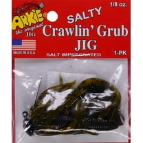 Arkie Lures Salty Crawlin' Grub Jig 1/8 oz Houdini Fishing Bait for ...