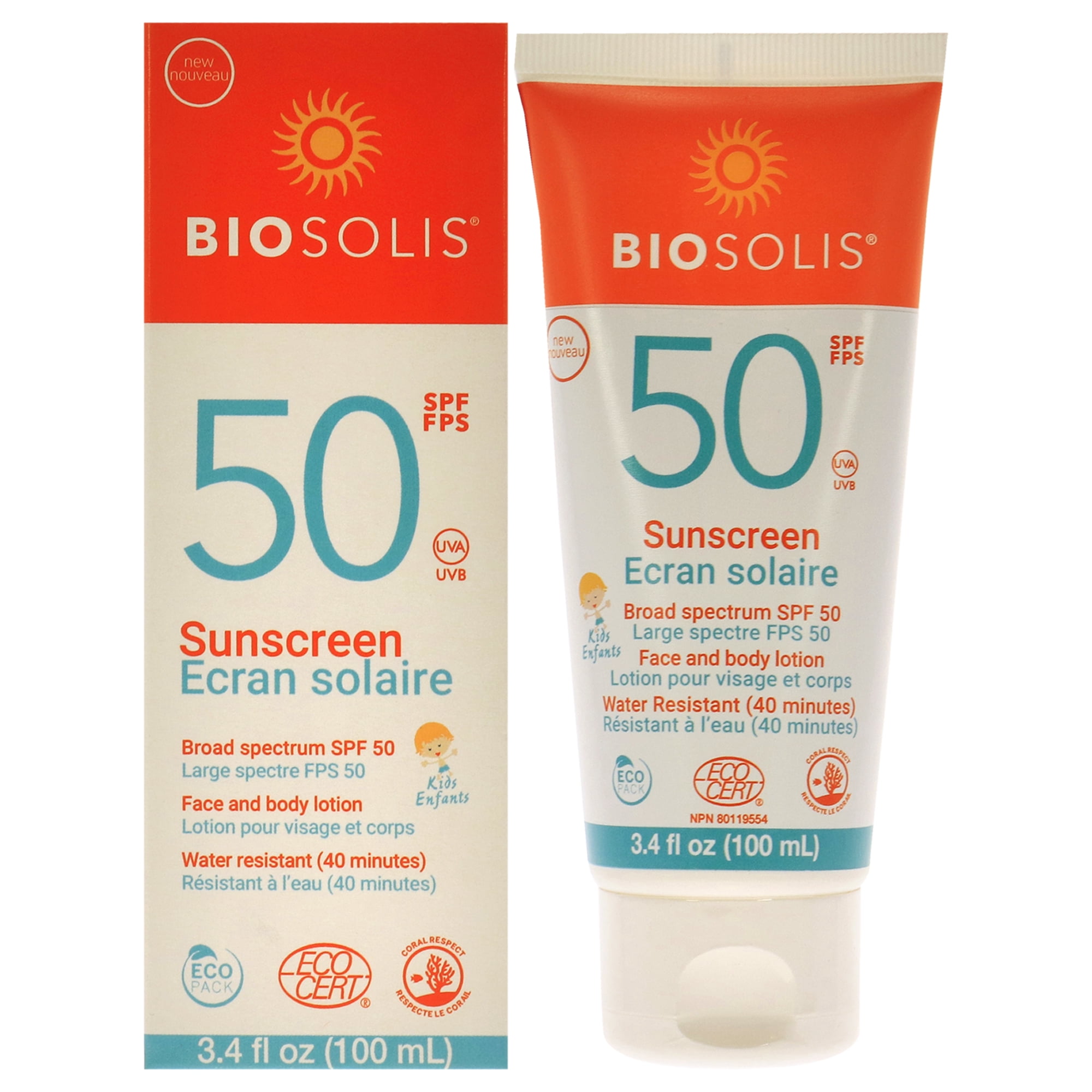 Biosolis Sunscreen Face and Body Lotion SPF 50 , 3.4 oz Sunscreen ...