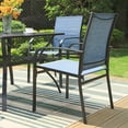 Summit Living 5-Piece Outdoor Patio Dining Set with 4 Textilene Chairs ...