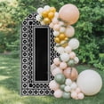 Black Arch Backdrop Cover 6 FT, Boho Diamond Pattern Border Rustic ...