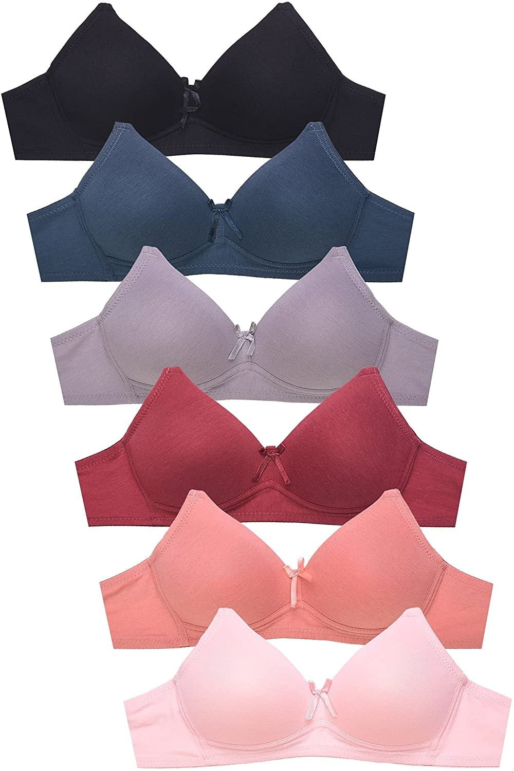 Womens 6 Pack of Everyday No Wire Full Cup Bra4380PN1, 36C - Walmart.com