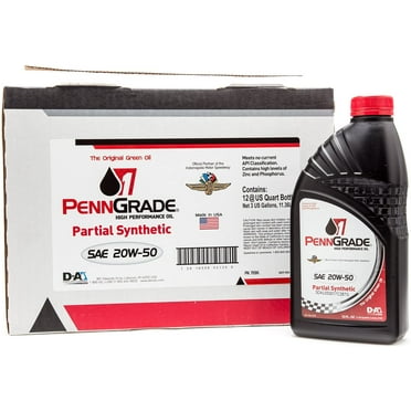 PENN GRADE 1 71566, V2 4-Stroke Motorcycle Oil SAE 10W-40, 12 Quart ...