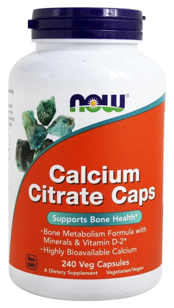 Suplemento de citrato de calcio NOW Foods 240 VegiCaps | Bodega Aurrera ...