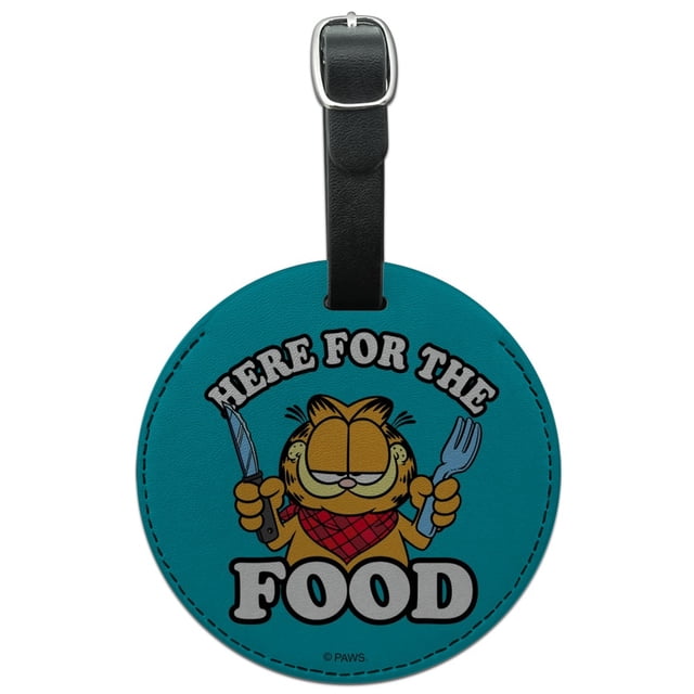 Garfield Here for the Food Round Leather Luggage Card Suitcase Carry-On ...