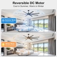 84'' Ceiling Fans No Light - Remote & APP Control, Large Industrial DC ...