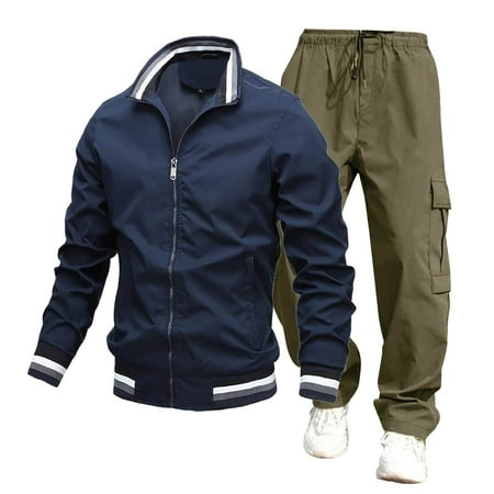 Wyzesi Jumpsuit for Men Dressy Plus Men's Sweat Suit Two Piece Outfit ...