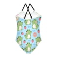 BZSMCE One-Piece Swimsuit with Crisscross StrapsCrocodile Strawberry ...