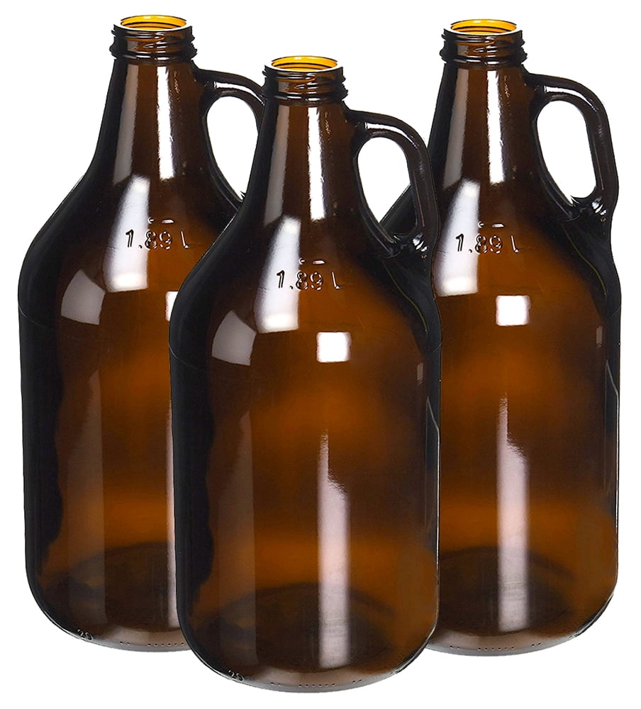 True Fabrications 1/2 Gallon Amber Beer Growler - Reusable - Has UV ...