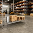 18" Deep x 48" Wide x 8" Height Wire Shelving Kit, 1-Tier Commercial ...