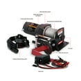 Hyper Tough 2500 lb 12V DC Electric ATV Winch with 50ft. Steel Rope and ...