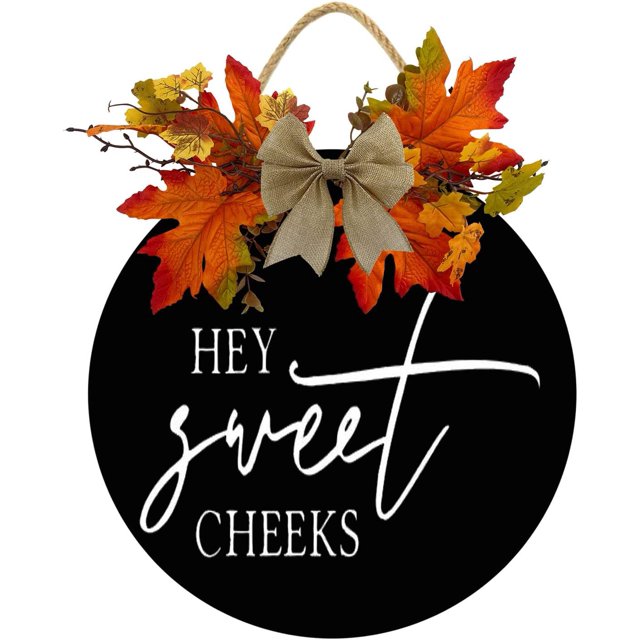 Eveokoki 11" Bathroom Sign Hey Sweet Cheeks Bathroom Wall Decor ...