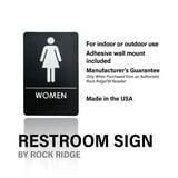 Rock Ridge Women's Restroom Sign ADA-Compliant Bathroom Door Sign for ...
